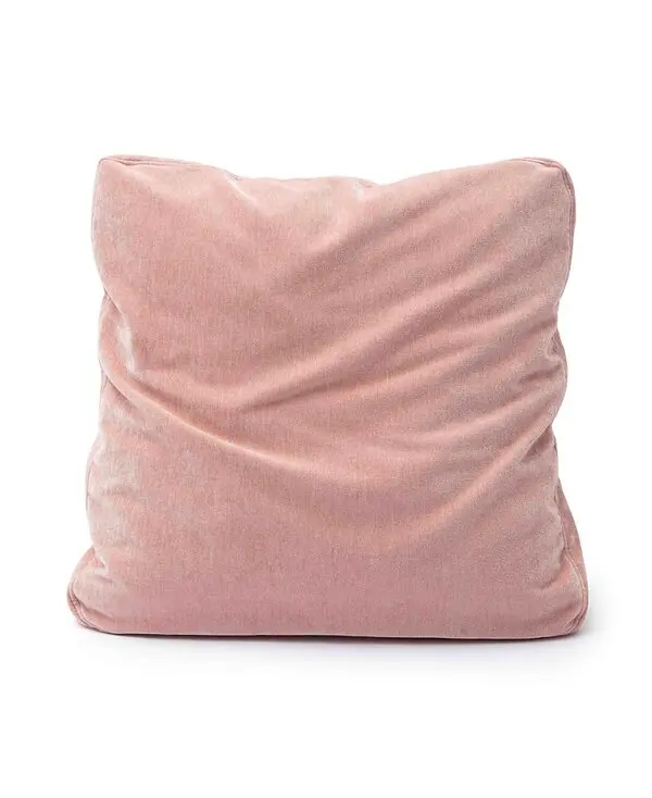 TOV FURNITURE Tipsy Upcycled Chenille 24 X Square Floppy Pillow - Rose