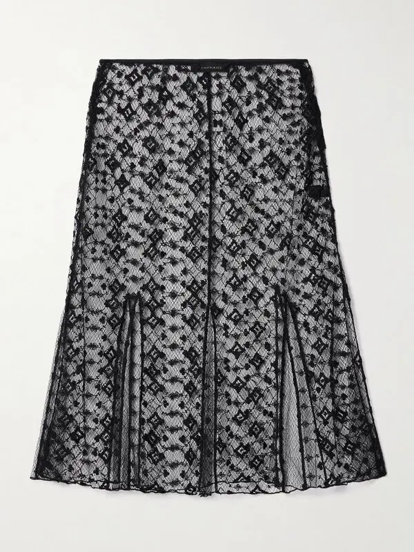 Kiki De Montparnasse Embroidered Tulle Midi Skirt