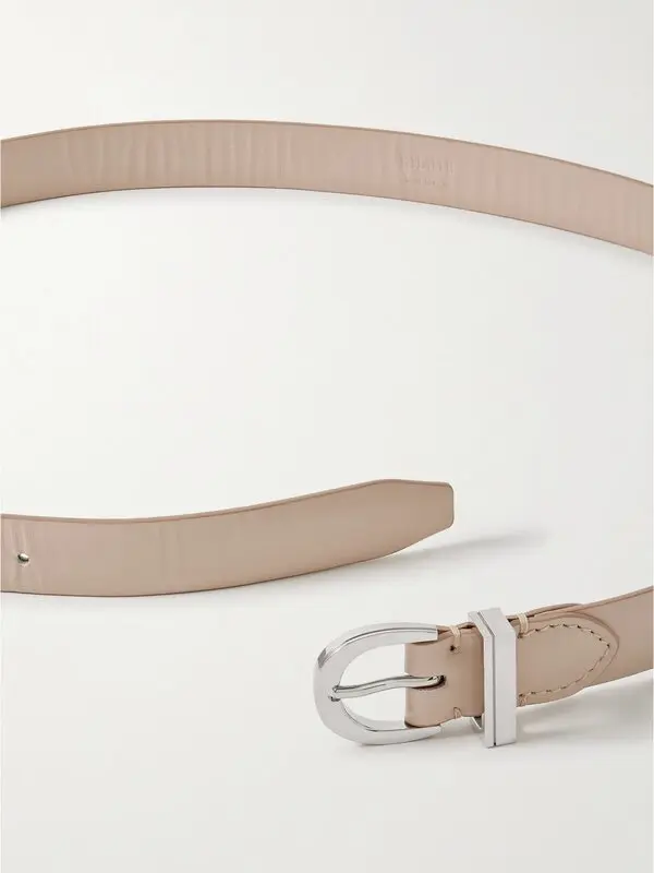 Khaite Luna Leather Belt - Neutrals