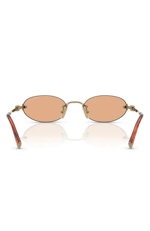 Miu Miu Oval Rimless Sunglasses - Brass/orange
