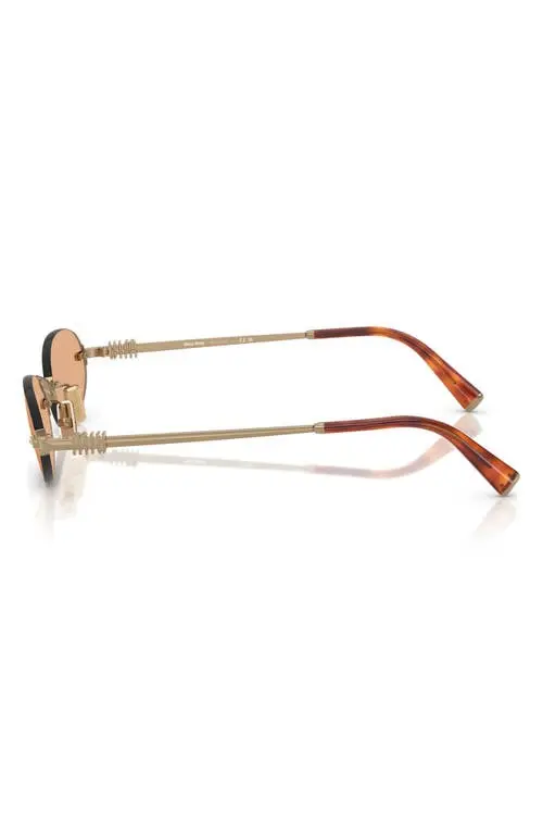 Miu Miu Oval Rimless Sunglasses - Brass/orange