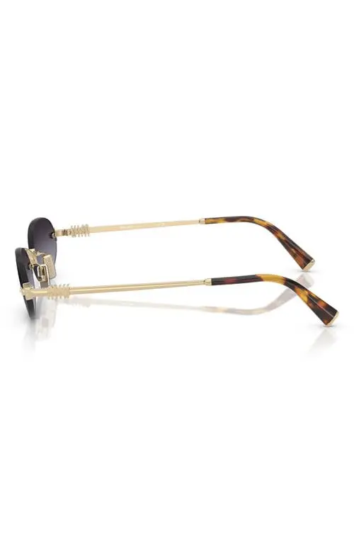 Miu Miu 51mm Rimless Oval Sunglasses - Pale Gold
