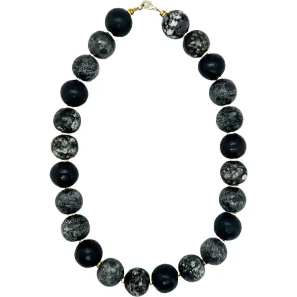 KAZURI Twilight Collection Pomsky Necklace - Multi