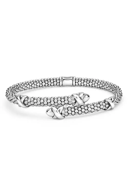 Lagos Embrace Caviar Versa Bypass Bracelet - Silver