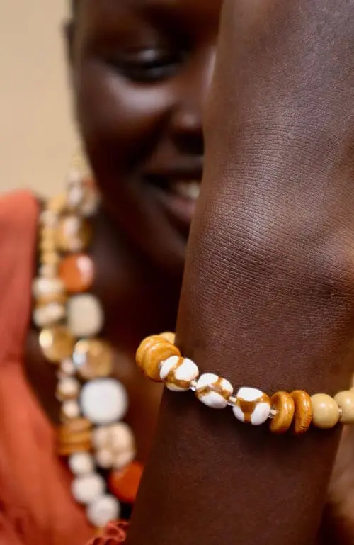 KAZURI Earth Collection Mambrui Beaded Bracelet - Multi