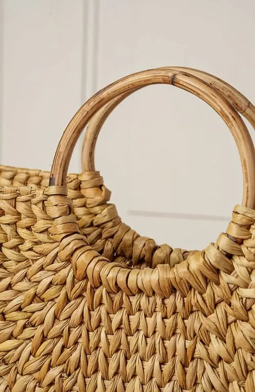 VERVE CULTURE Circle Handle Palm Tote