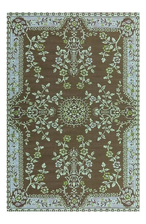 MAD MATS Garland Teal & Brown Outdoor Mat - Teal And Brown