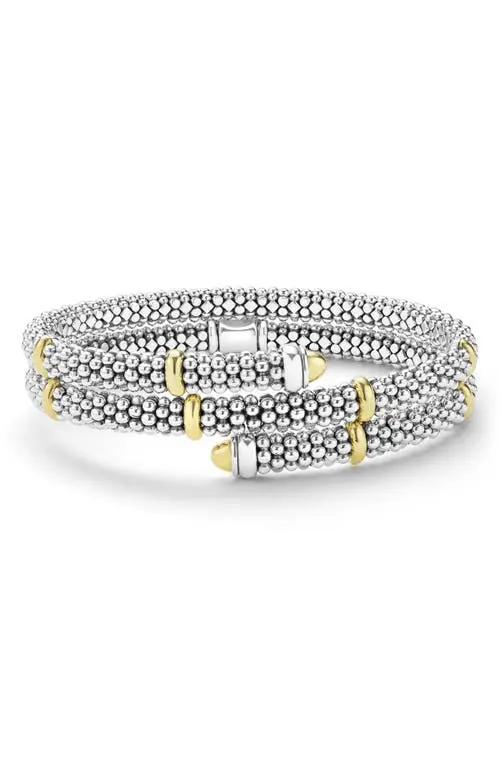 Lagos Two-tone Caviar Versa Wrap Bracelet - Two Tone