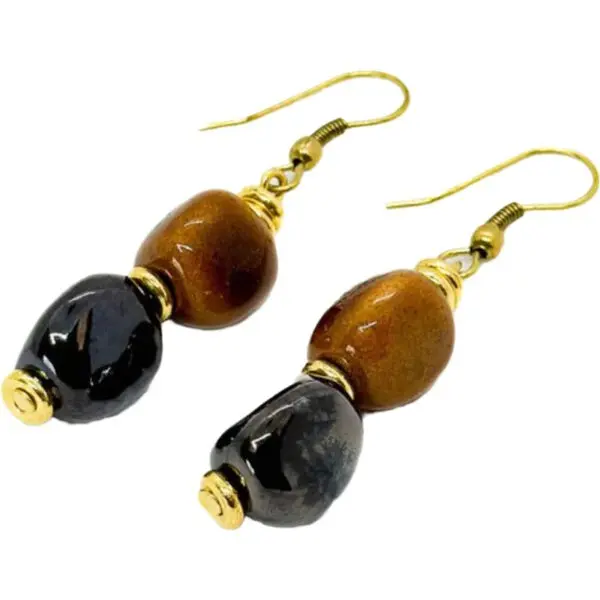 KAZURI Earth Collection Safari Dangle Earrings - Multi
