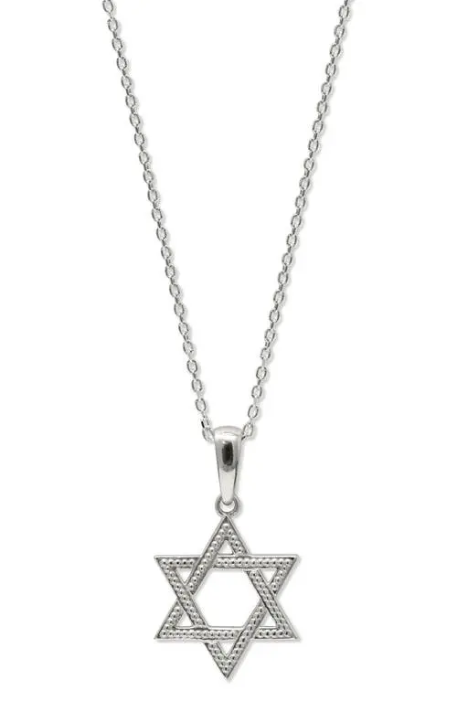 Anzie Star Of David Pendant Necklace - Silver