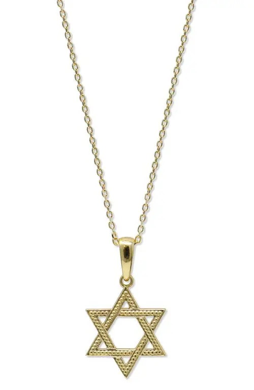 Anzie Star Of David Pendant Necklace - Yellow Gold