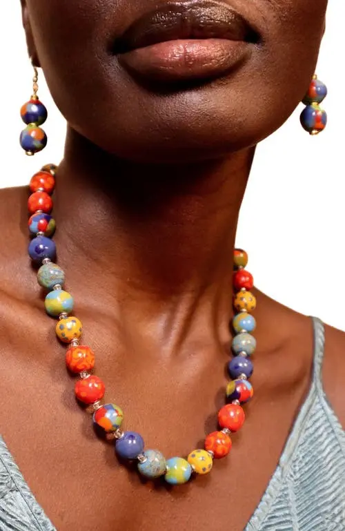 KAZURI Tsavo Parrot Beaded Necklace