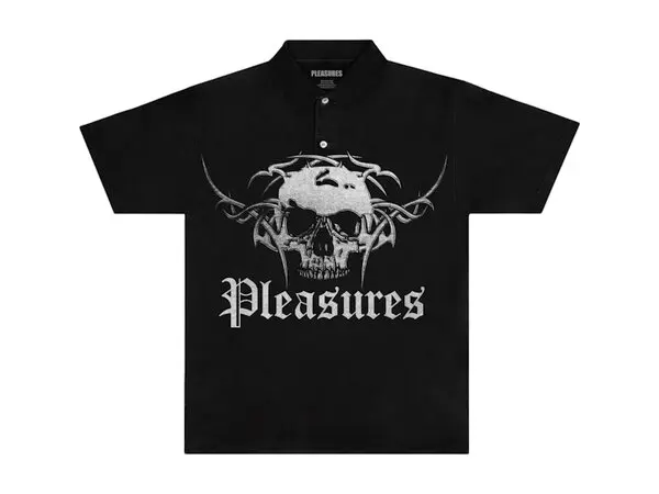 PLEASURES Tradition Polo Shirt - Black