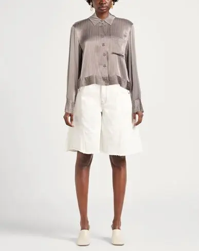 HAVEONE Striped Satin Shirt