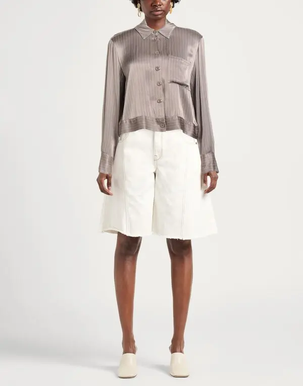HAVEONE Striped Satin Shirt