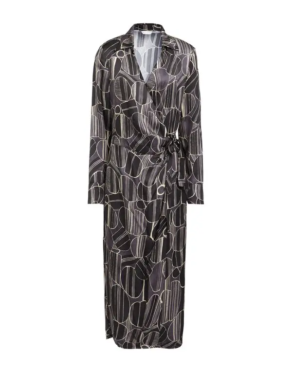 MANILA GRACE Midi Wrap Dress