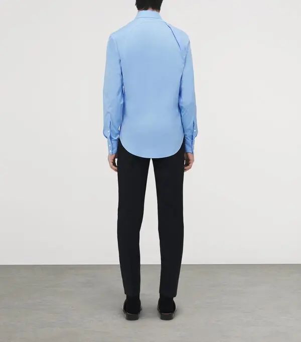 Alexander McQueen Stretch-cotton Harness Shirt - Blue