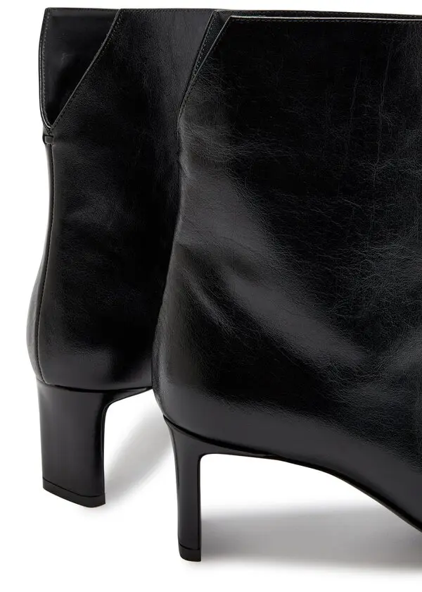Khaite Ona 55 Leather Ankle Boots - Black