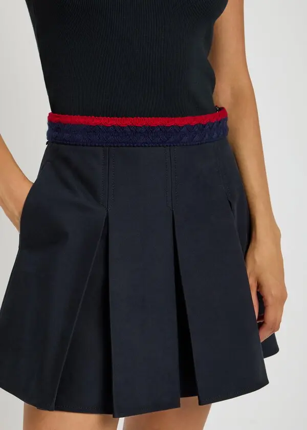 Moncler Pleated Mini Skirt - Navy