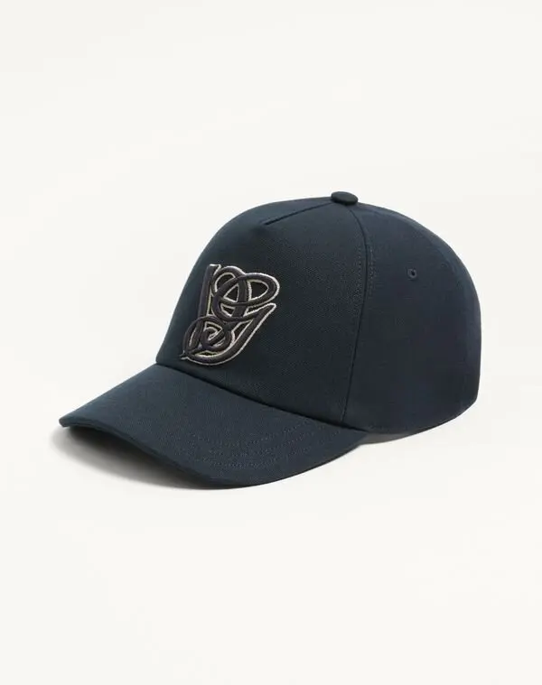 Valentino Garavani Cotton Baseball Cap With Embroidery - Blue