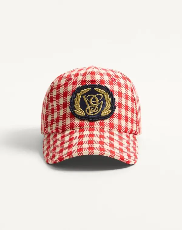 Valentino Garavani Baseball Cap With Vg Embroidery - Red/ivory