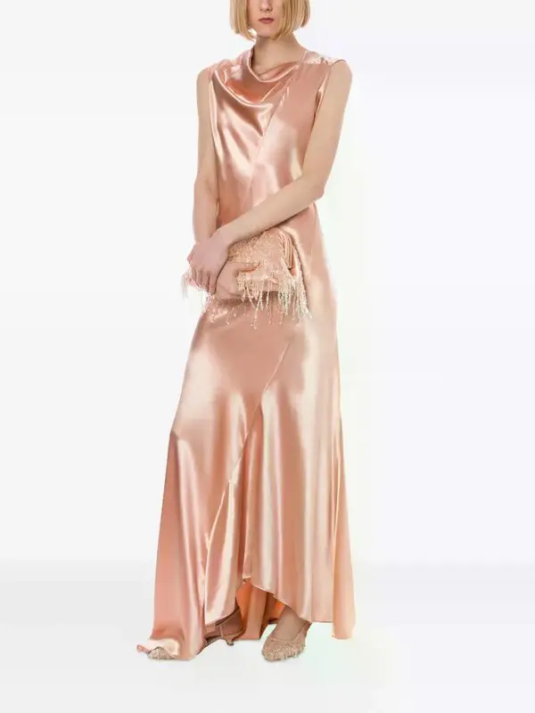 Alberta Ferretti Satin Long Dress - Pink