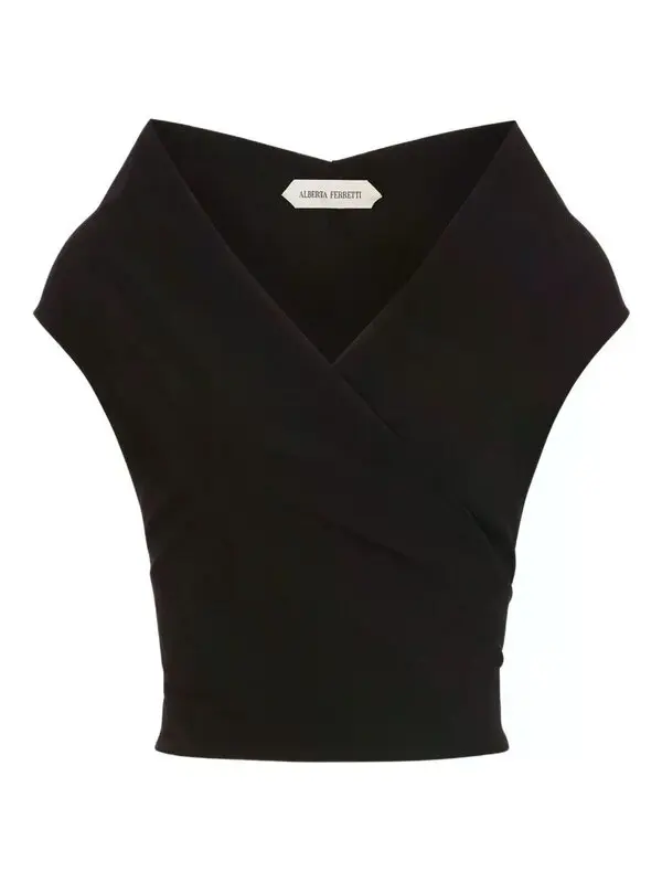 Alberta Ferretti Wool-blend Top - Black