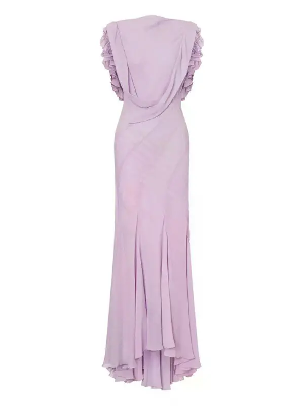 Alberta Ferretti Ruffle-detailing Dress