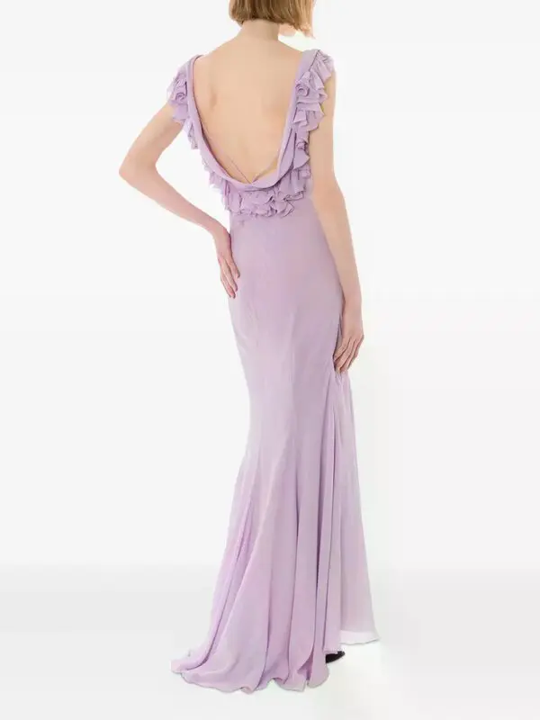 Alberta Ferretti Ruffle-detailing Dress