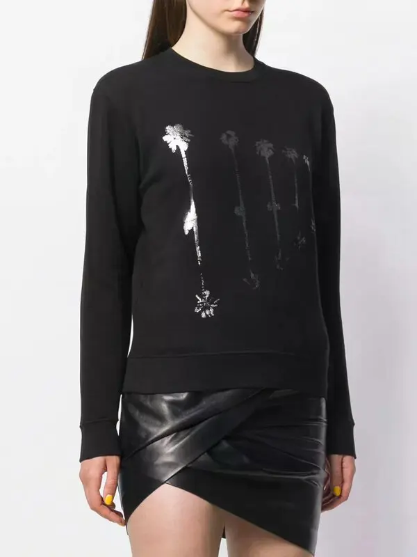 Saint Laurent Palm Tree Print Sweatshirt