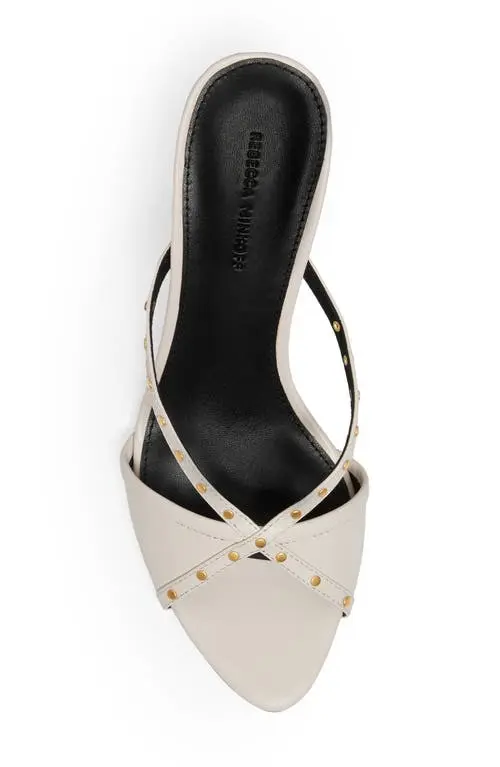 Rebecca Minkoff Studded Crisscross Sandal - Panna