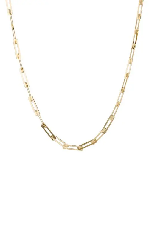 Lana Jewelry 14k Gold Flat Link Chain Necklace