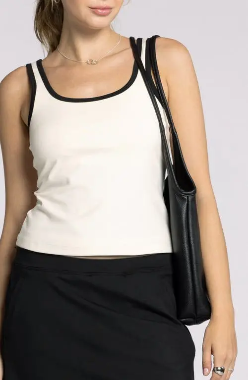 THREAD & SUPPLY Rib Tank Top - Vanilla Black