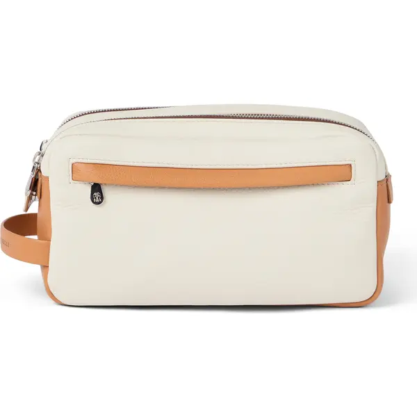 Brunello Cucinelli Vacchetta Leather Beauty Case - Off-white
