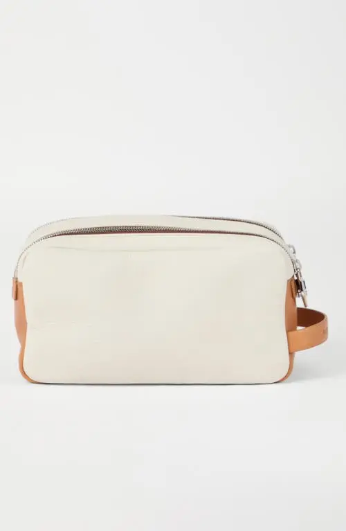 Brunello Cucinelli Vacchetta Leather Beauty Case - Off-white