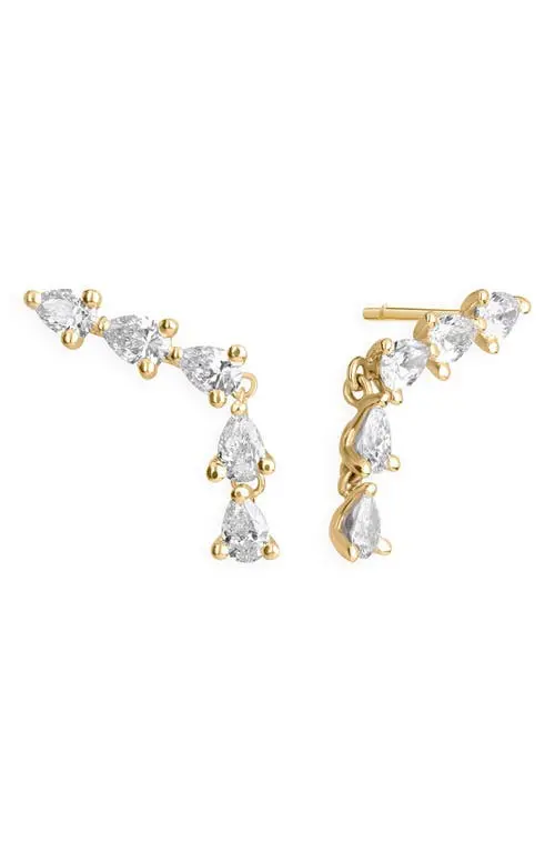 Lana Jewelry 14k Gold Diamond Ear Crawlers - Yellow Gold