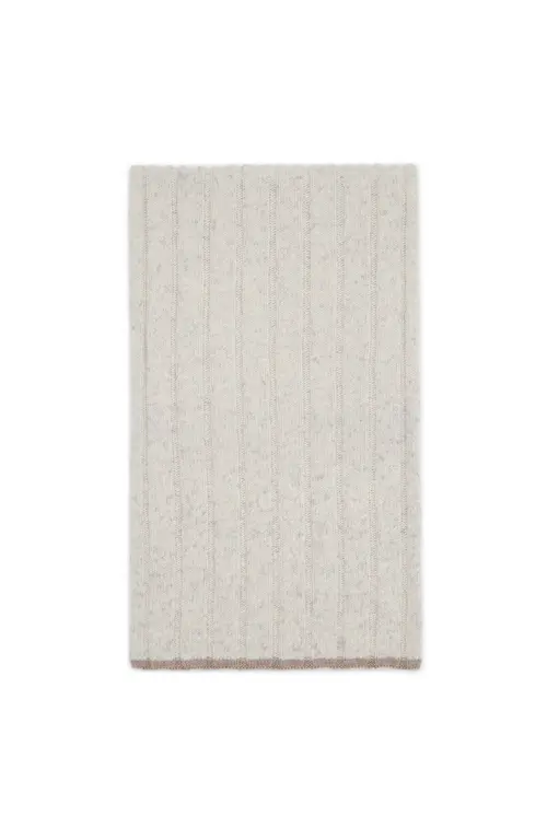 Brunello Cucinelli Cashmere Knit Scarf - Pearl