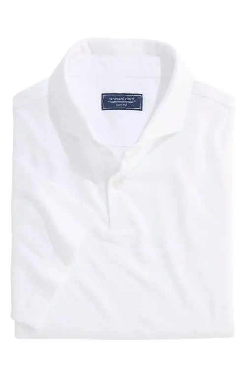Vineyard Vines Lived-in Piqué Polo - White Cap