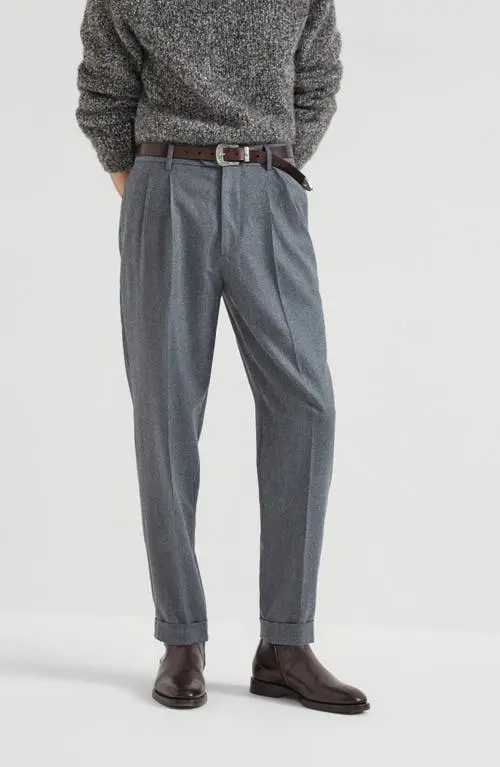 Brunello Cucinelli Leisure Fit Trousers With Double Pleats
