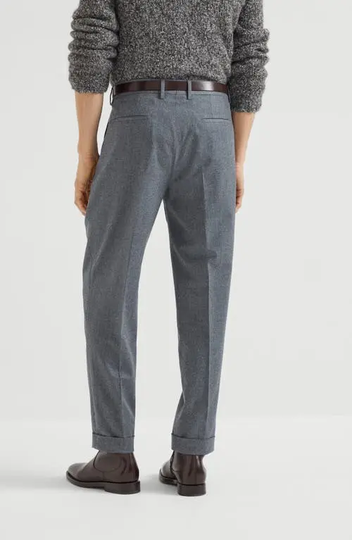 Brunello Cucinelli Leisure Fit Trousers With Double Pleats