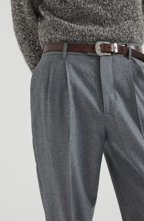 Brunello Cucinelli Leisure Fit Trousers With Double Pleats