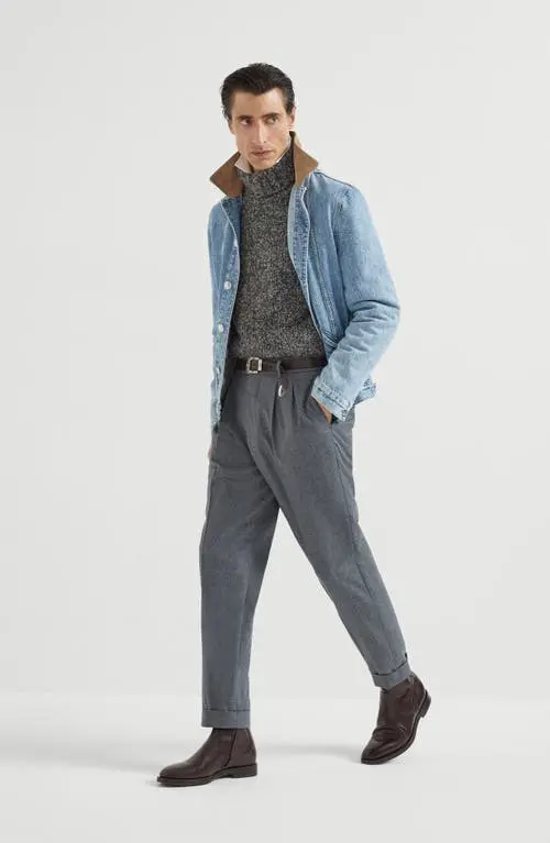 Brunello Cucinelli Leisure Fit Trousers With Double Pleats