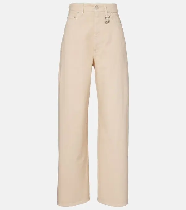 Sportmax Siamese High-rise Wide-leg Jeans - Beige