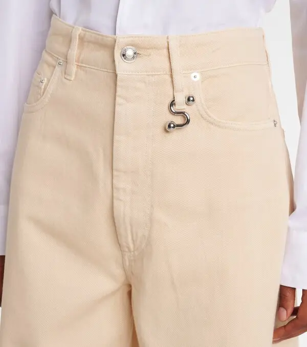 Sportmax Siamese High-rise Wide-leg Jeans - Beige