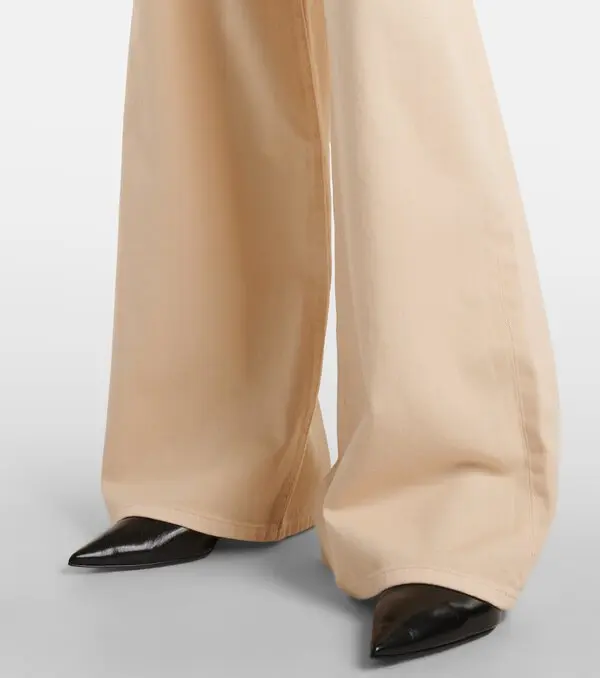 Sportmax Siamese High-rise Wide-leg Jeans - Beige