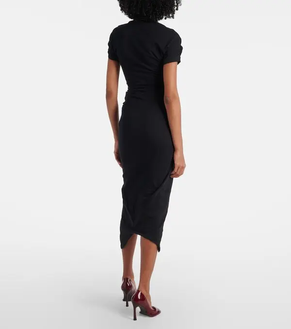 VIVIENNE WESTWOOD Pulling Orb Cotton Polo Dress - Black