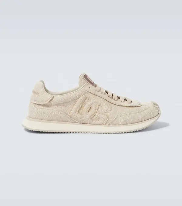 Dolce & Gabbana Leather-trimmed Canvas Sneakers