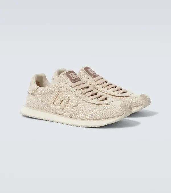 Dolce & Gabbana Leather-trimmed Canvas Sneakers