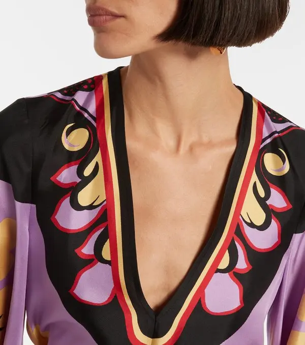 La DoubleJ Magnifico Placée Silk Twill Minidress