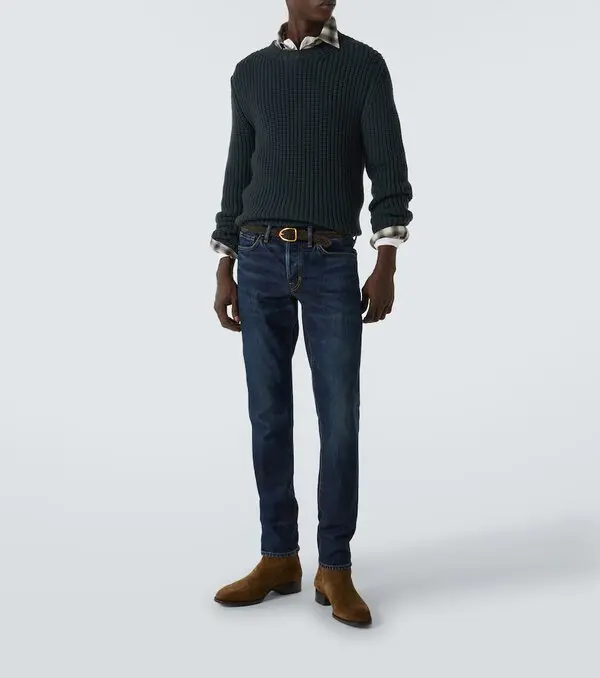 TOM FORD Wool And Cashmere Crew Neck Sweater - Green